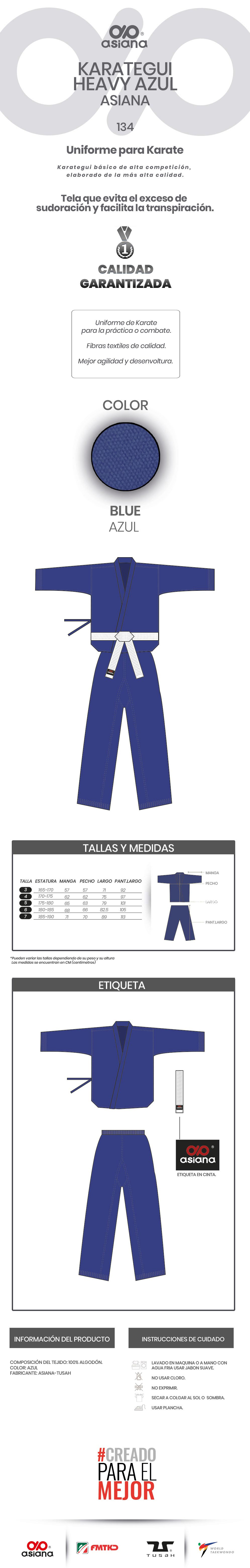 Uniformes: Karategi Heavy azul